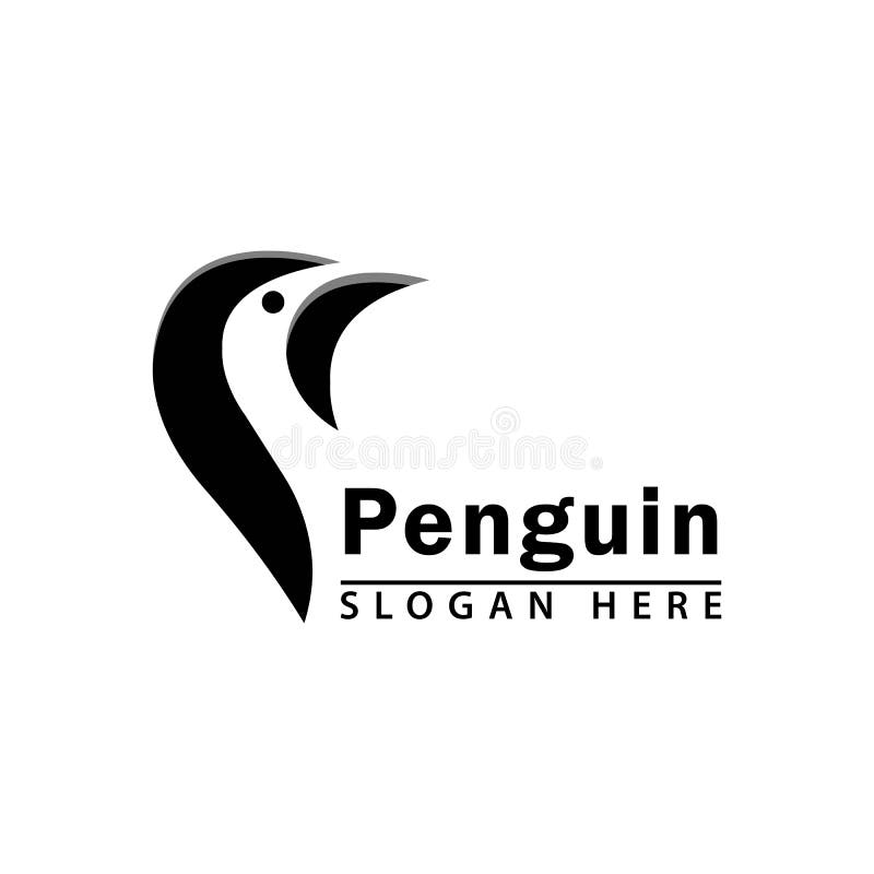 Simple and Elegant Penguin Head Logo Icon Stock Vector - Illustration ...