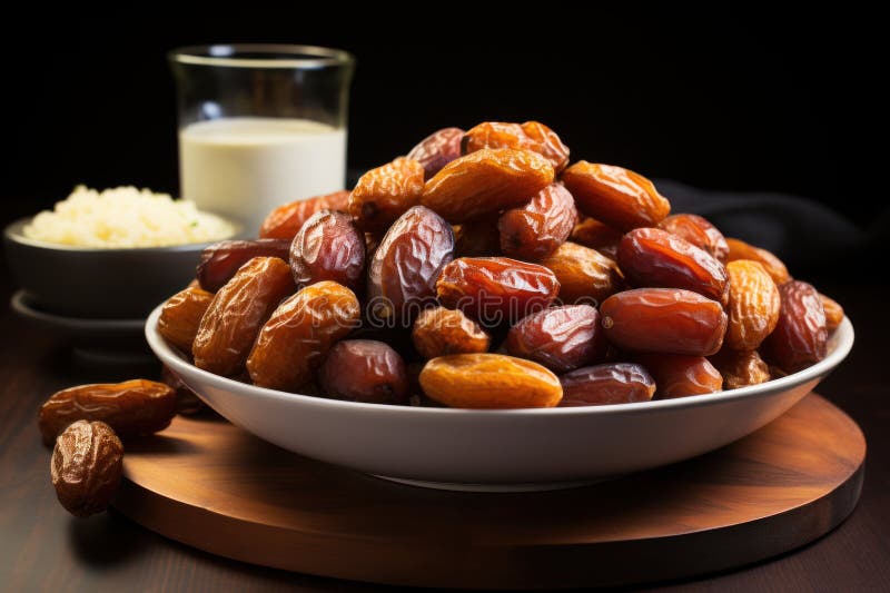 A Simple and Elegant Presentation of Dates on a Plate in a Minimalistic ...