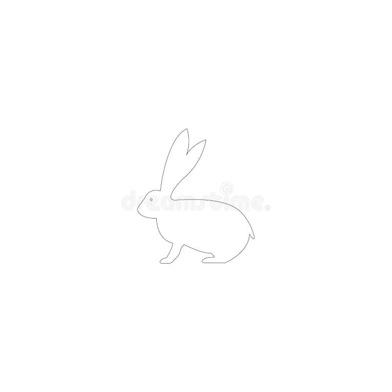 Simple and Elegant Rabbit Logo Vector Template Stock Illustration ...