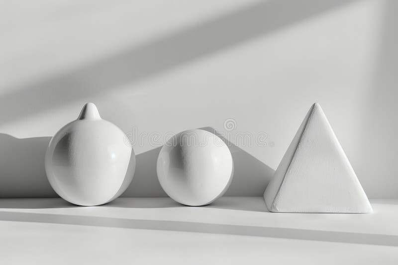 Simple yet Elegant Shapes on a Clean White Canvas Stock Illustration ...