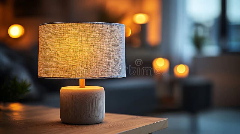 Simple yet Elegant Table Lamp Stock Illustration - Illustration of ...