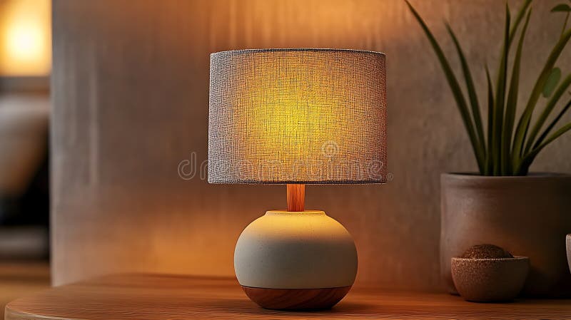 Simple yet Elegant Table Lamp Stock Illustration - Illustration of ...