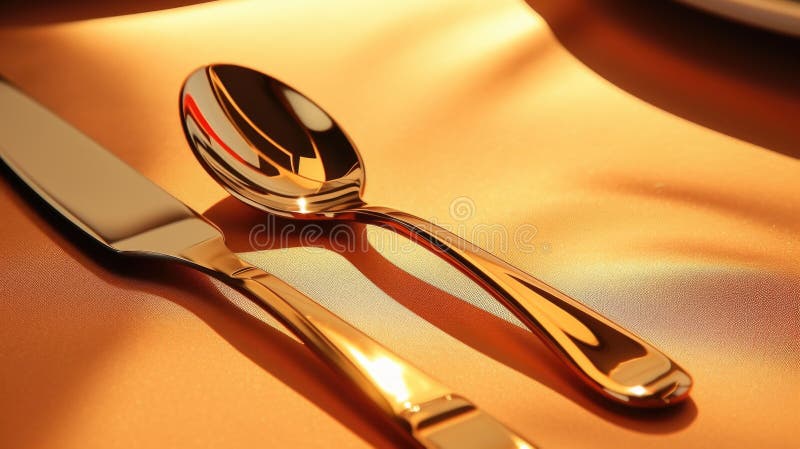 A Simple and Elegant Table Setting with a Spoon and Fork. Perfect for ...