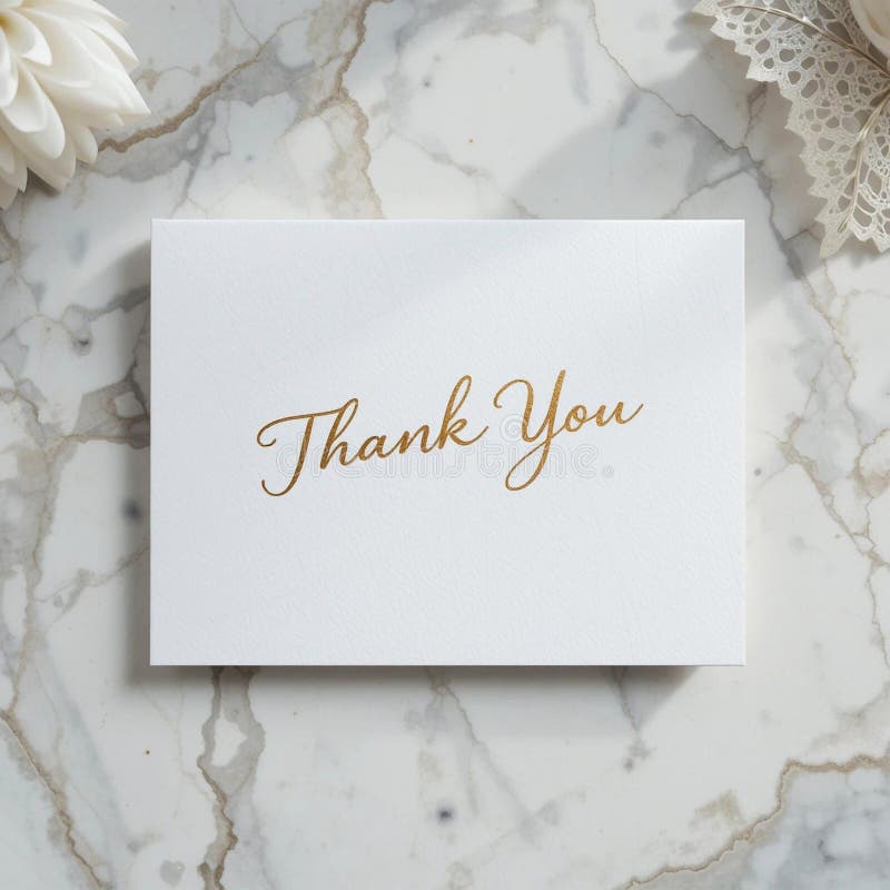 Simple and Elegant Thank You Graphic Stock Illustration - Illustration ...