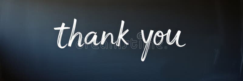 Simple and Elegant Thank You Note Displayed on a Dark Background with a ...