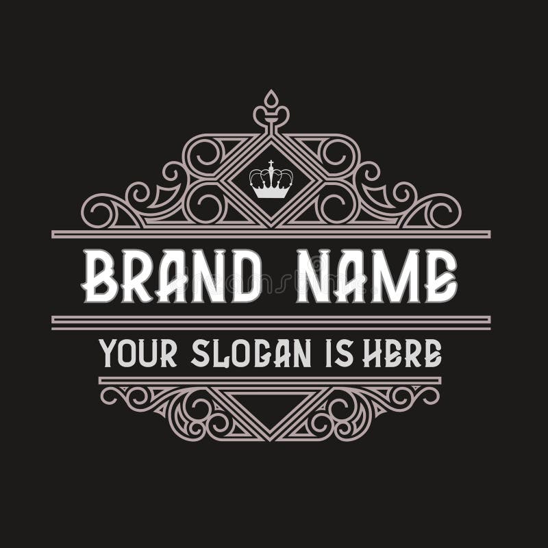 Simple and Elegant Vintage Frame Design Template. Vector Vintage Logo ...