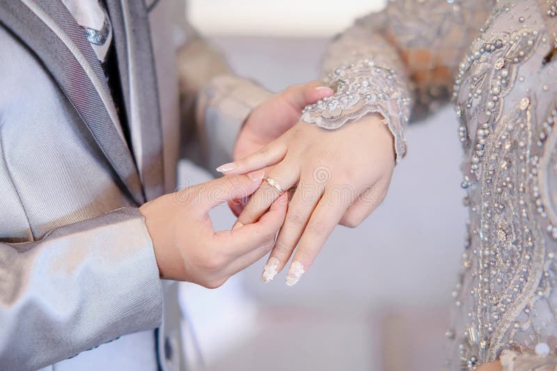 Simple and Elegant Wedding Ring Stock Image - Image of clothing ...