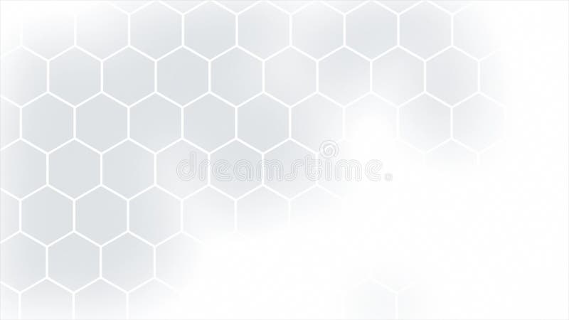 Simple and Elegant White and Black Color Hexagonal Pattern Futuristic ...