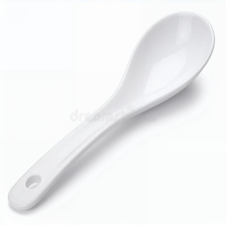 Simple Elegant White Ceramic Spoon, Perfect for Culinary Presentations ...