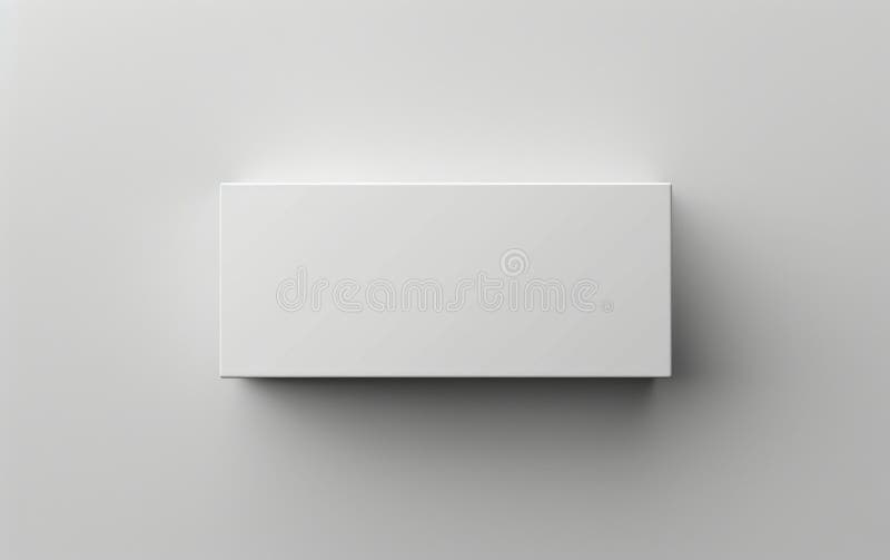 A Simple yet Elegant White Rectangular Box Centered on a Smooth Gray ...
