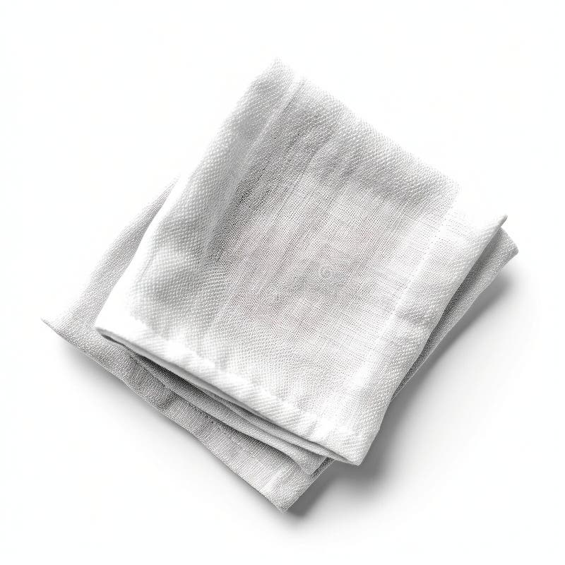 Simple, Elegant White Square Napkin on a Clean Background Stock ...