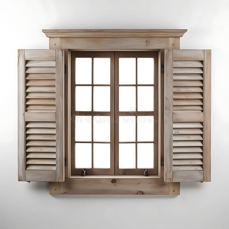 Window on a Wall with Four Squire Shape Stock Illustration ...