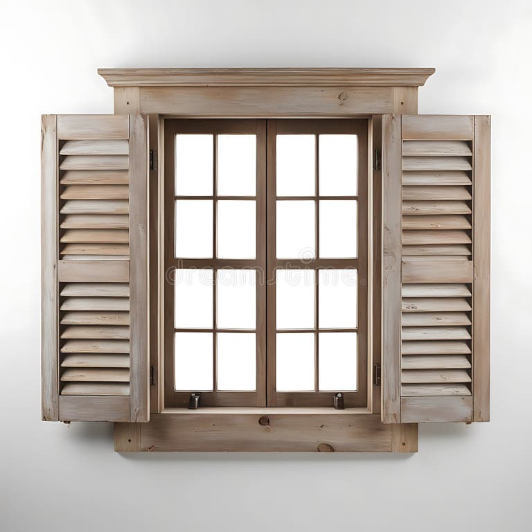 Window on a Wall with Four Squire Shape Stock Illustration ...