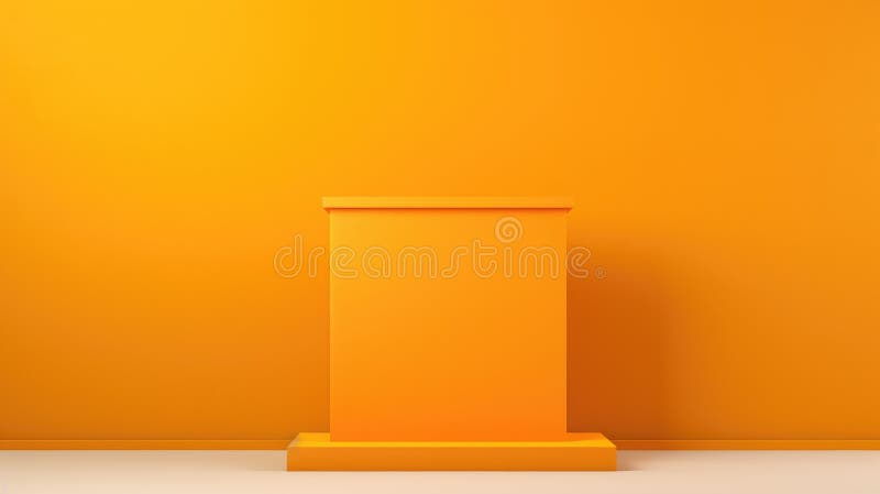 Simple and Elegant Yellow Podium in a Monochromatic Orange Setup. Ai ...