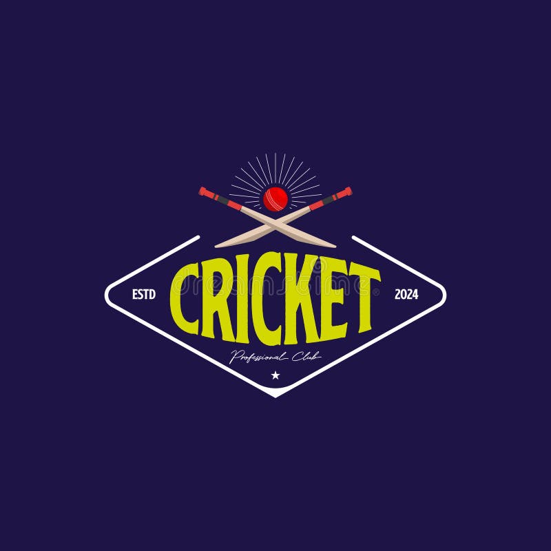 Simple Emblem If Cricket Logo Design Graphic Template Element ...