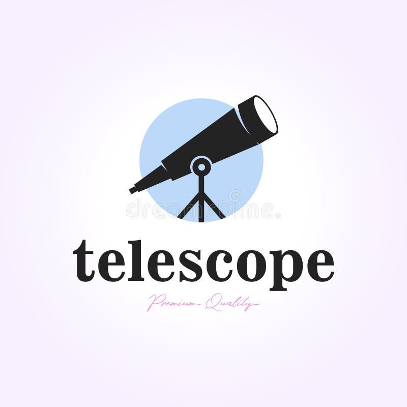 Simple Emblem Telescope Logo Design, Scope Ship Vintage Vector ...