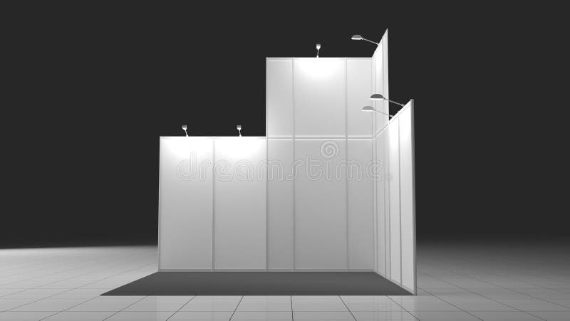 Simple Emply Booth 4x4 Meters. Mockup Stock Illustration - Illustration ...