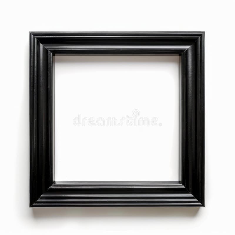 Simple Empty Black Square Photo Frame on Isolated Background. Design ...