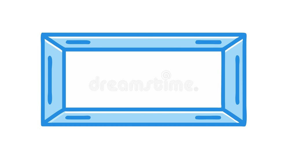 Simple Empty Blue Rectangular Frame Icon, Useful for Placeholders , Vector Design Generative AI ...