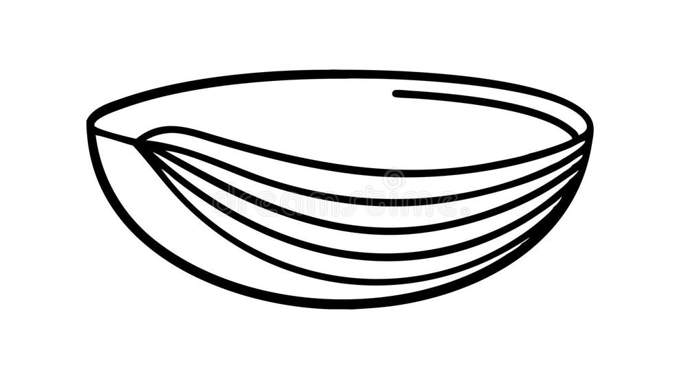 Simple Empty Bowl Icon Vector for Food and Kitchen Essentials, Vector ...