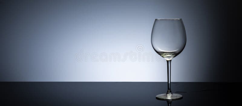 Simple Empty Clear Wineglass on Table Stock Photo - Image of glass ...