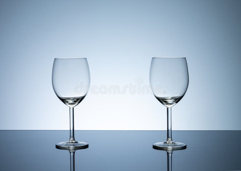 Simple Empty Clear Wineglass on Table Stock Photo - Image of wine ...