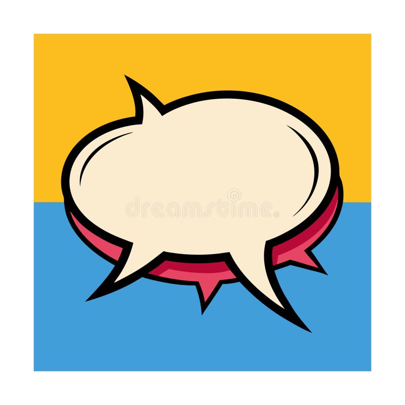 Empty Comic Speech Bubble Icon with No Text Inside Stock Vector ...