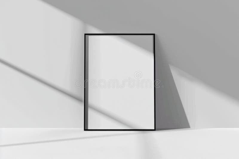 A Simple Empty Picture Frame on a Plain White Background, Ideal for ...