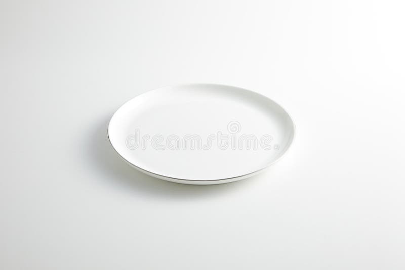 Simple and empty plate stock photo. Image of lunch, plates - 201228338
