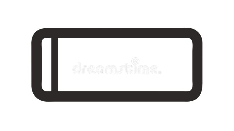 Simple Empty Rectangle Outline Icon for Placeholder or Frame, Vector ...