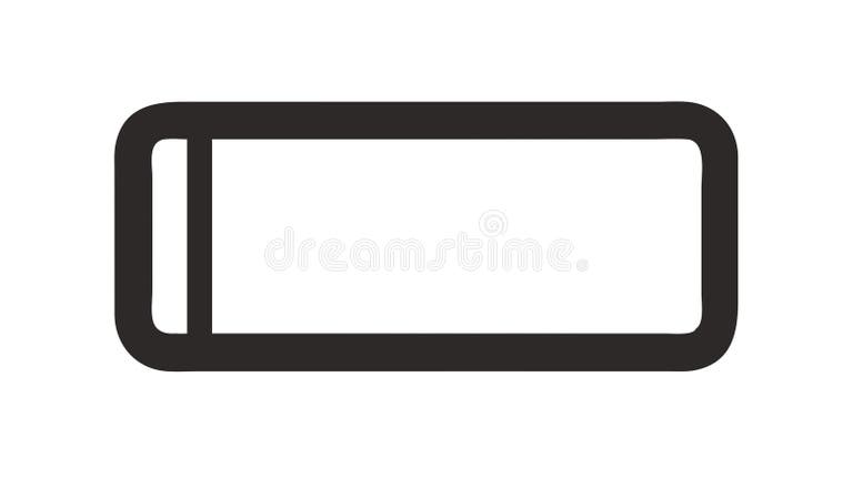 Simple Empty Rectangle Outline Icon for Placeholder or Frame, Vector ...