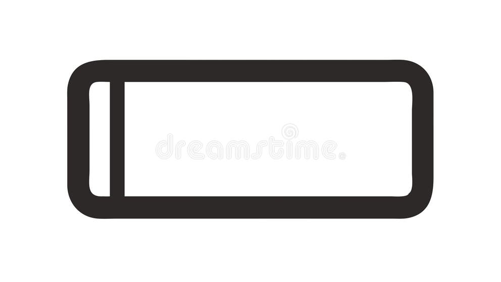 Simple Empty Rectangle Outline Icon for Placeholder or Frame, Vector Design Generative AI Stock ...