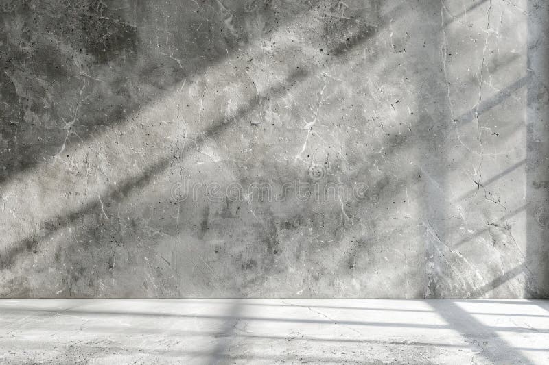 A Simple, Empty Room with a Concrete Wall and Floor Stock Photo - Image ...