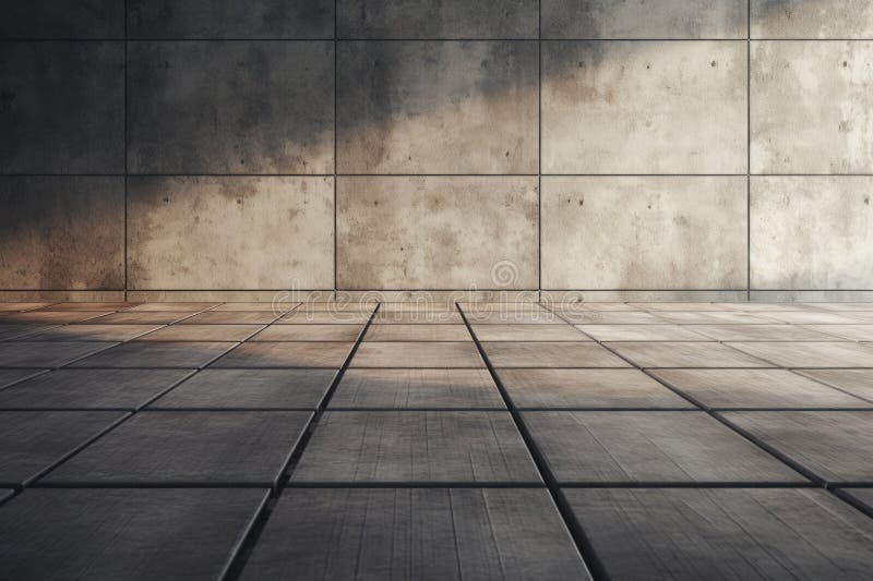 A Simple Empty Room with a Concrete Wall and Floor, Perfect for ...