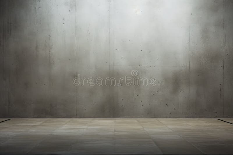 Simple Empty Room with Concrete Wall, Suitable for Industrial or ...
