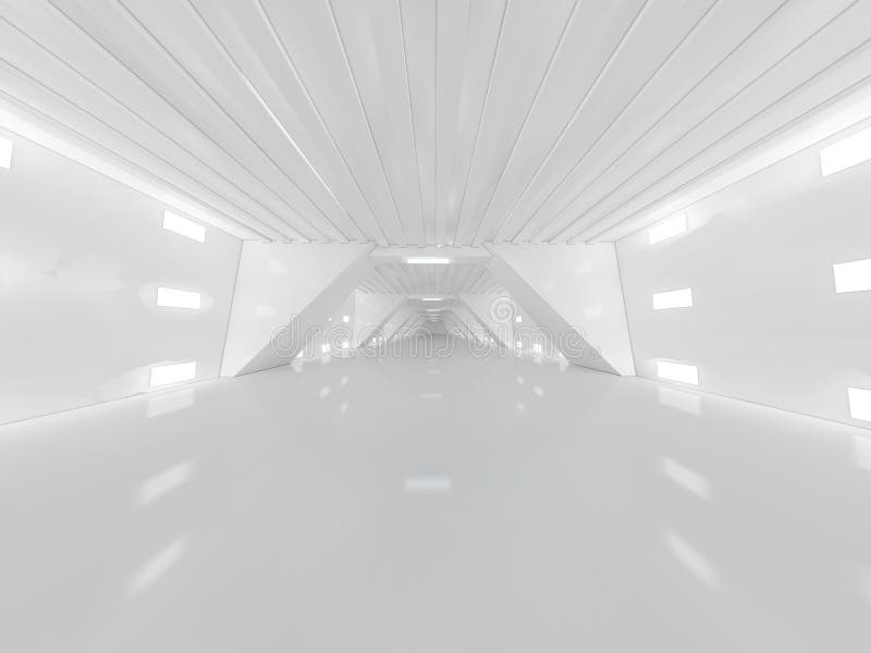 Simple Empty Room Interior with Lamps. 3D Stock Illustration ...