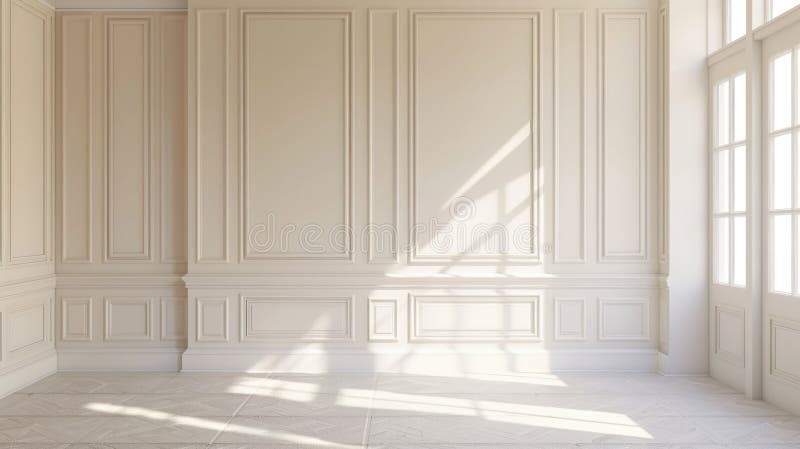 Simple Empty Room with White Walls and Floor, Suitable for Various ...