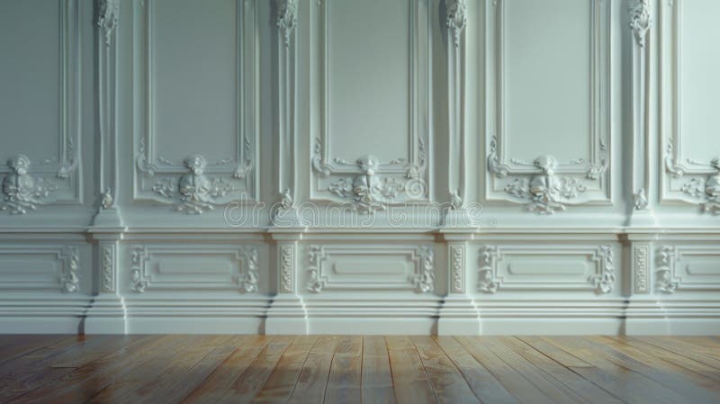 Simple Empty Room with White Walls and Wood Floors. Suitable for ...