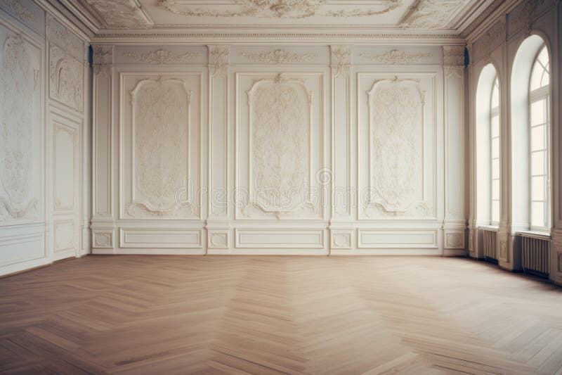 Simple Empty Room with Wood Floors, Suitable for Interior Design ...