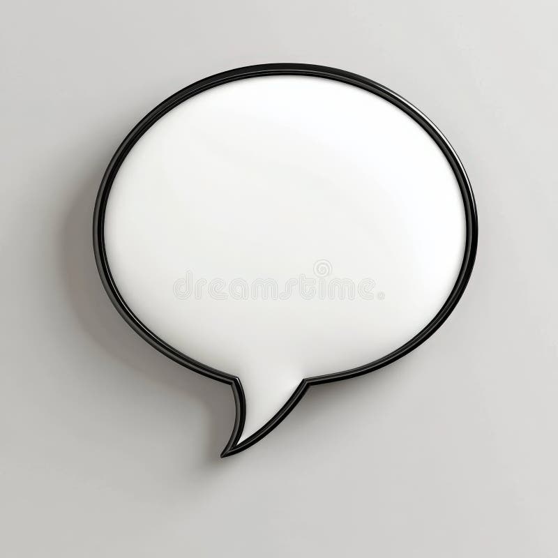 Simple Empty Speech Bubble on Clear Background for Creative Projects ...
