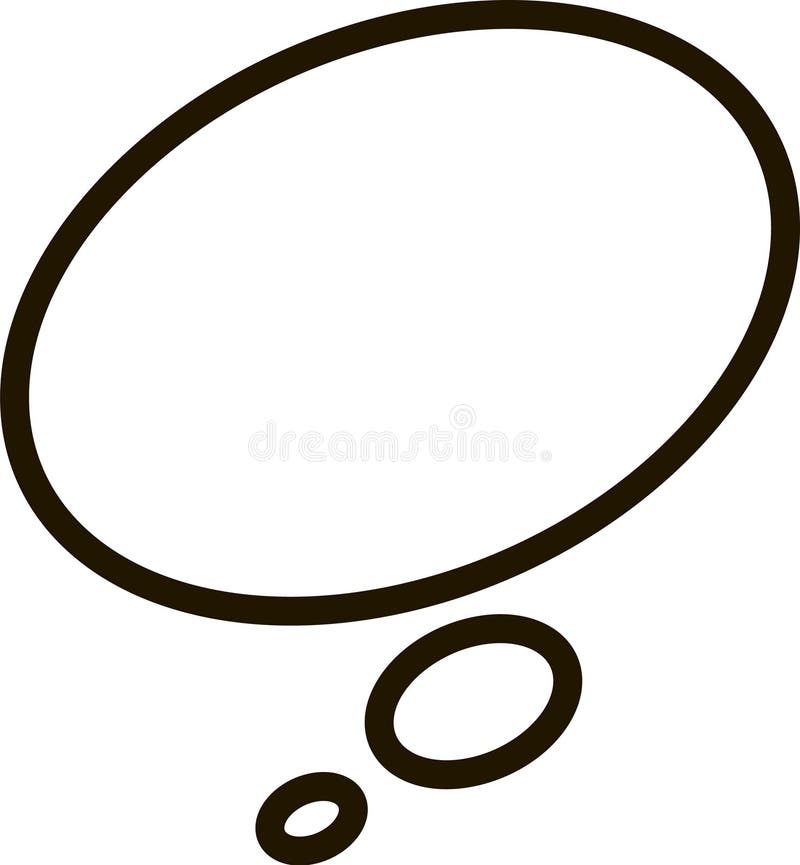 Simple, Empty Thought Bubble with Two Smaller Circles at the Bottom ...