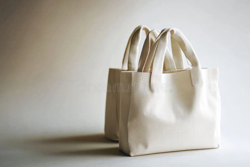 A Simple, Empty White Bag Sits on a Flat Surface, Ideal for Use As a ...