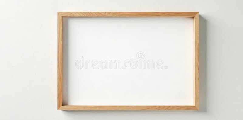 Simple Empty Wooden Frame Against a White Backdrop, Empty, Home Stock ...
