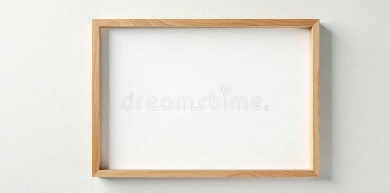 Simple Empty Wooden Frame Against a White Backdrop, Empty, Home Stock ...