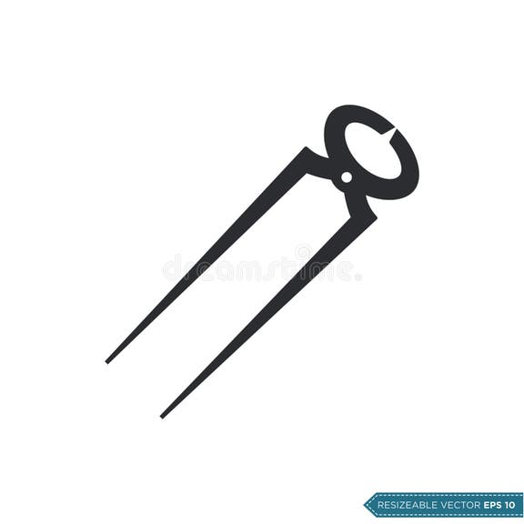 Simple End Cutting Pliers Tool Icon Vector Template Illustration Design ...