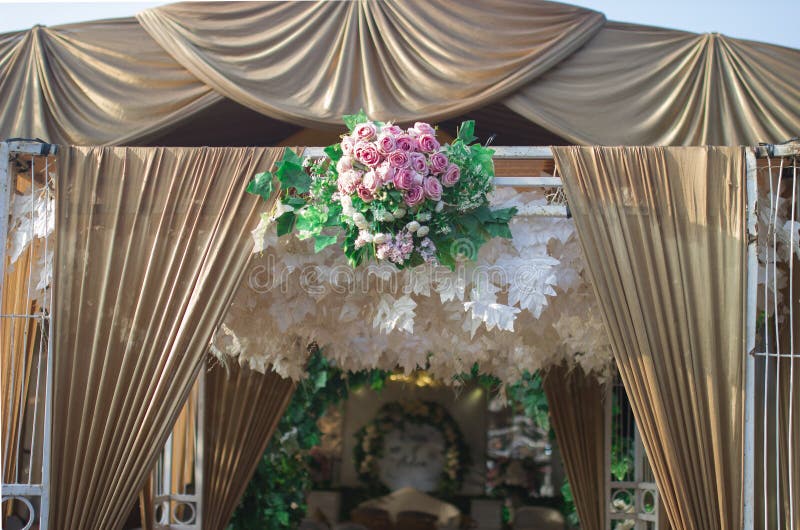 A Simple Entrance Gate of Wedding Decoration Stock Image - Image of ...