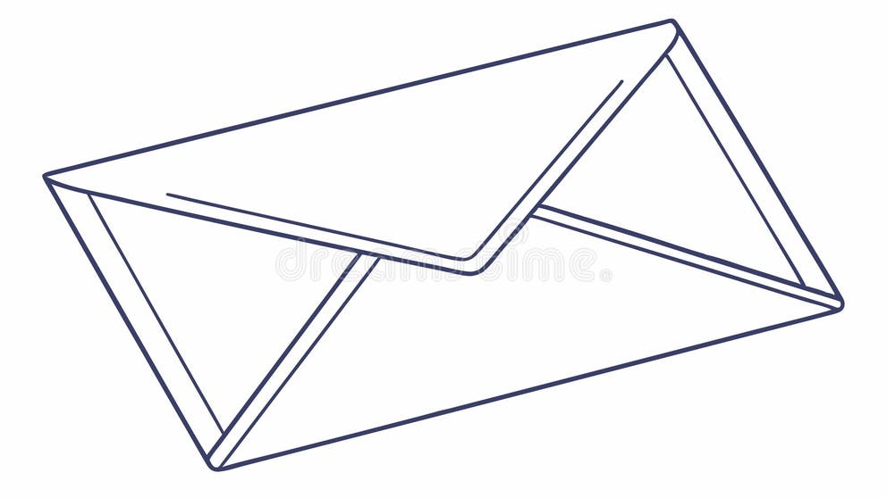 Simple Envelope Outline Vector, Mail and Communication Design, Vector ...