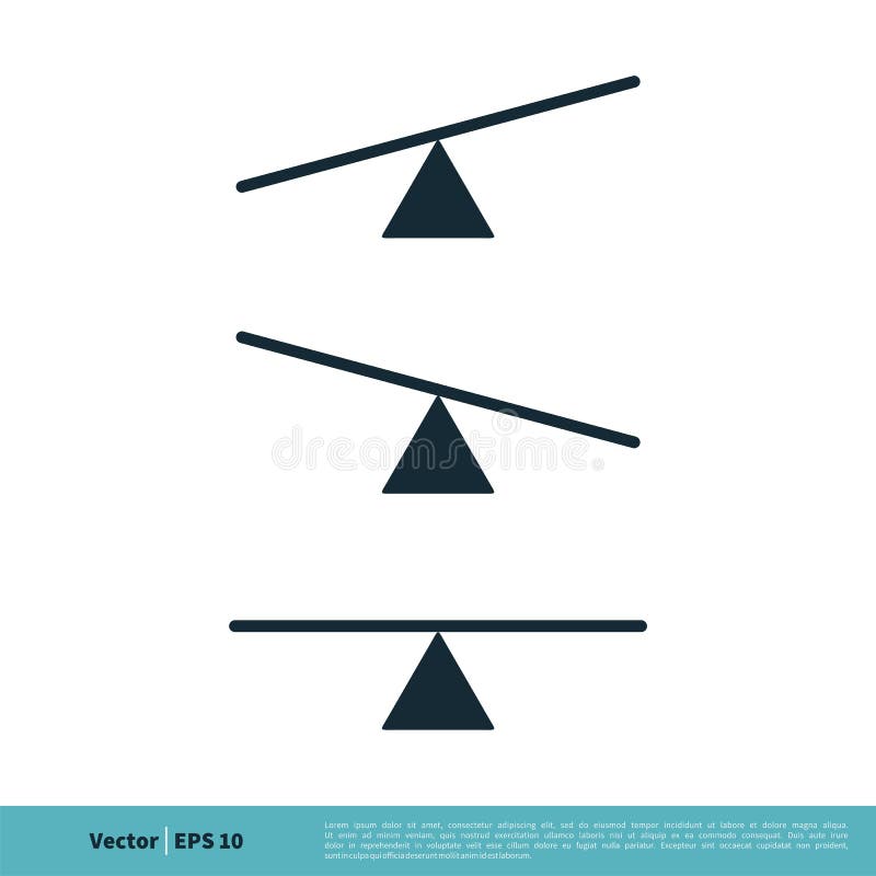 Simple Equal Scale Icon Vector Logo Template Illustration Design ...