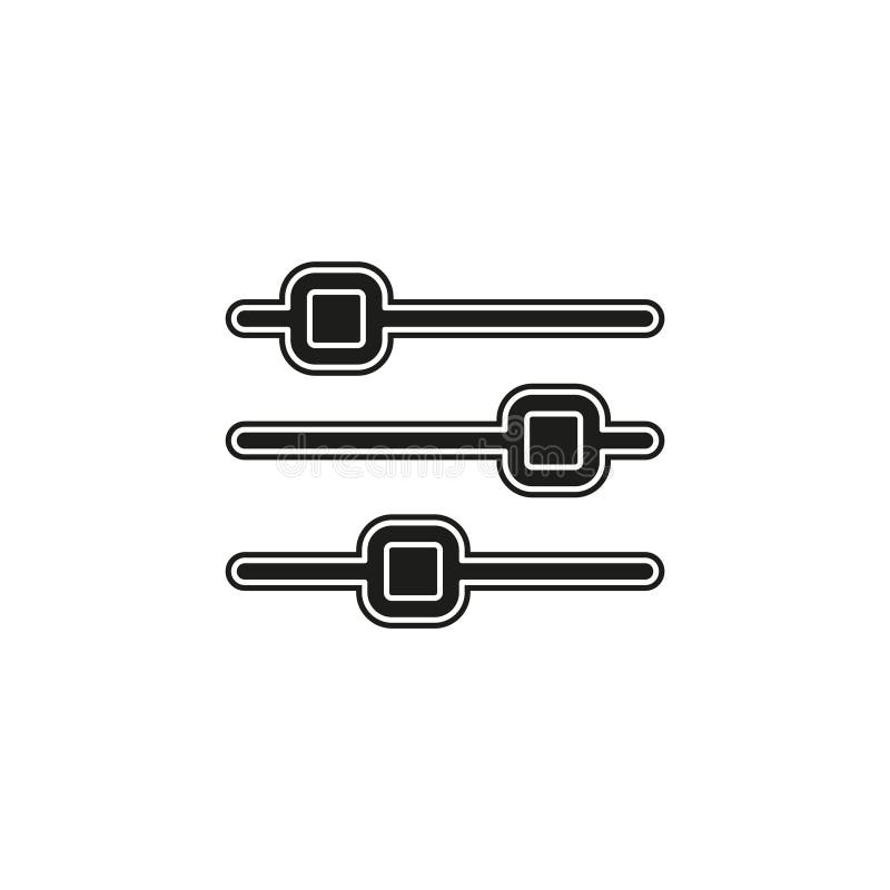 Simple Equalizer Vector Icon Stock Illustration - Illustration of ...