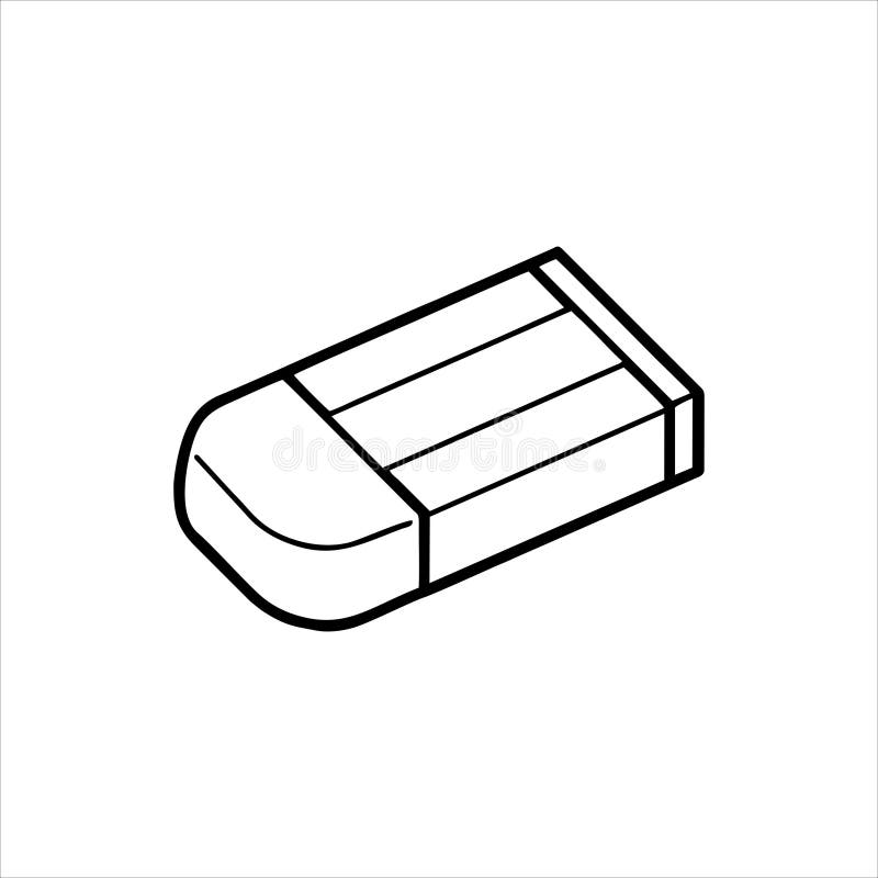 Simple Eraser Vector with Minimalist and Modern Design Stock ...